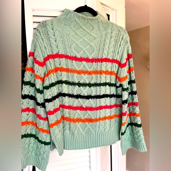 John + Jenn | Sweaters | John And Jenn Stripe Spring Sweater Cable ...